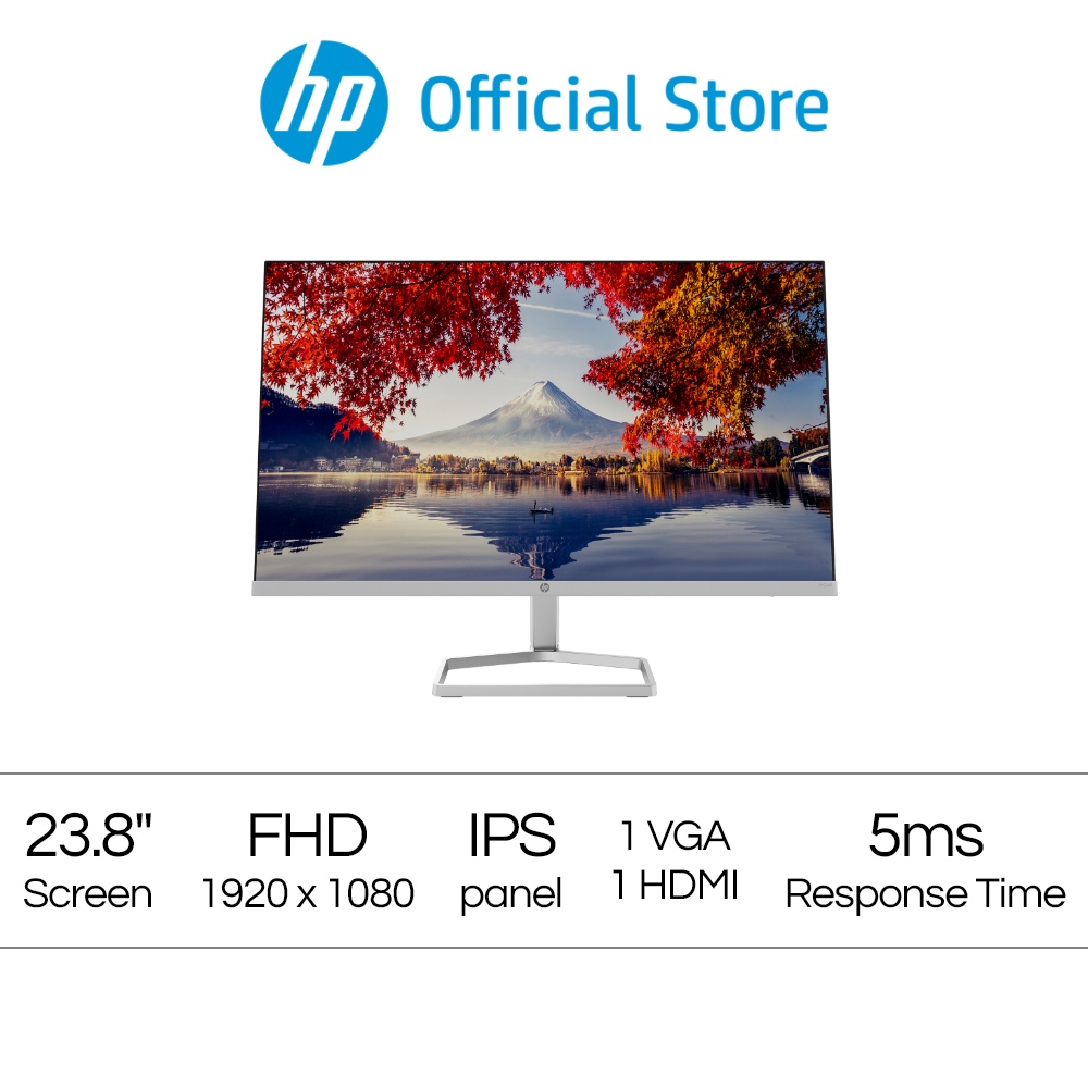 HP M24F Silver Monitor - 23.8 FHD - IPS Display - 3 Sided Micro-Edge ...