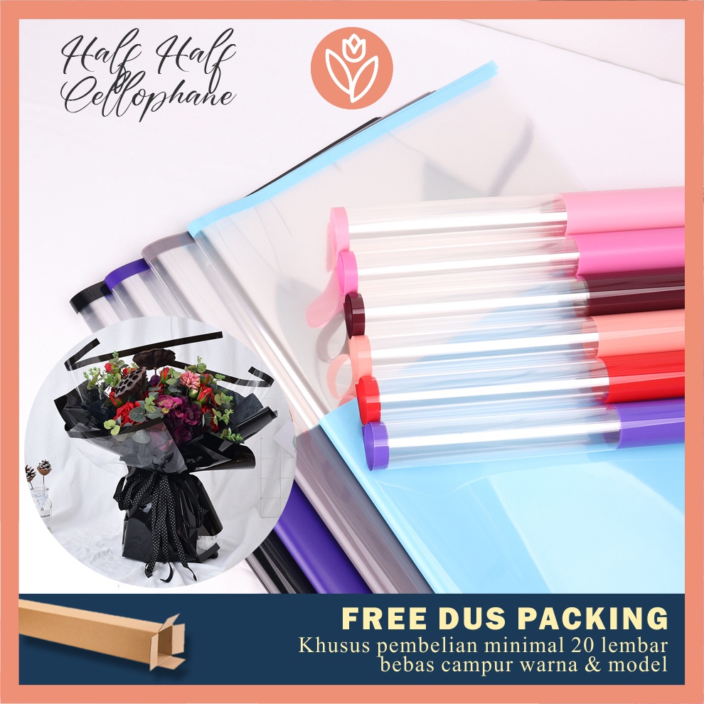 Tulip PAPERIE PLASTIC PAPER FLOWER Bouquet CELLOPHANE PAPER 58x58CM ...