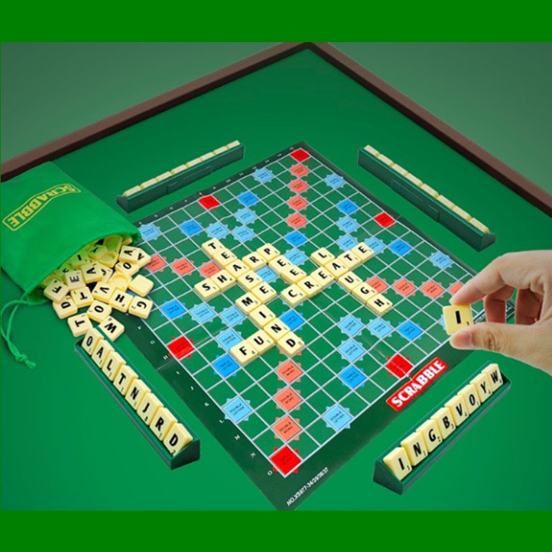 Scrabble English Crossword Puzzles Board Foldable Games Toy Digital ...