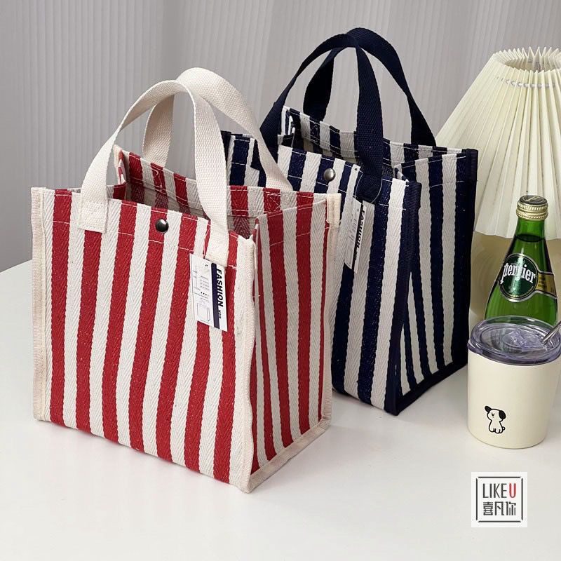 Original Design Striped Environmentally Friendly Canvas Bag Hand ...