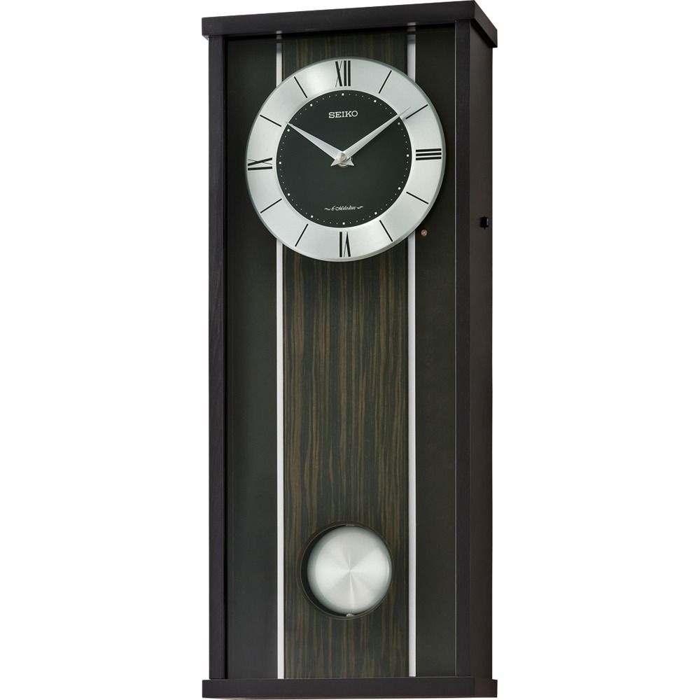 SEIKO Melodies in Motion Pendulum Wooden Wall Clock QXM396 (QXM396B ...
