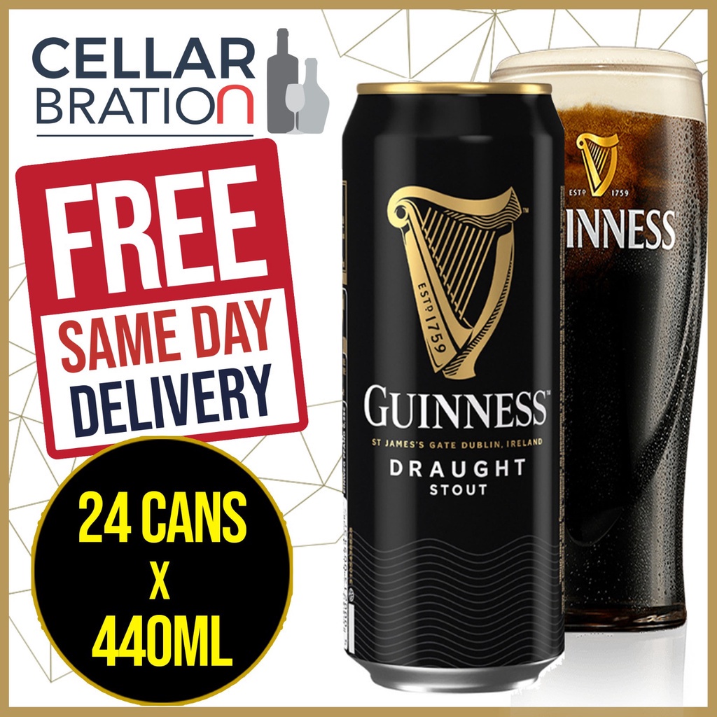 [BEST BEFORE: 10/08/2025] Guinness Draft Stout Can (24cans x 440ml ...