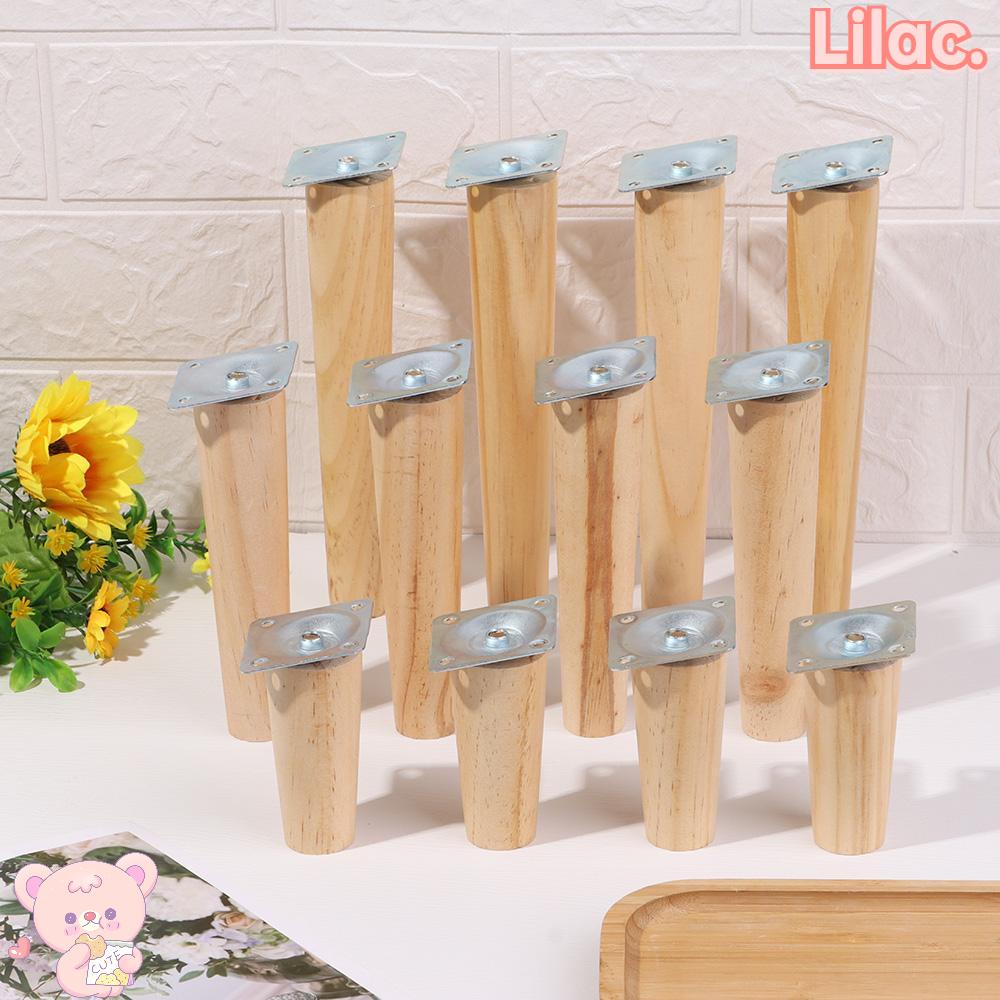 LILAC 4Pcs Wooden Furniture Legs Computer Desk Sofa Table Nightstand ...