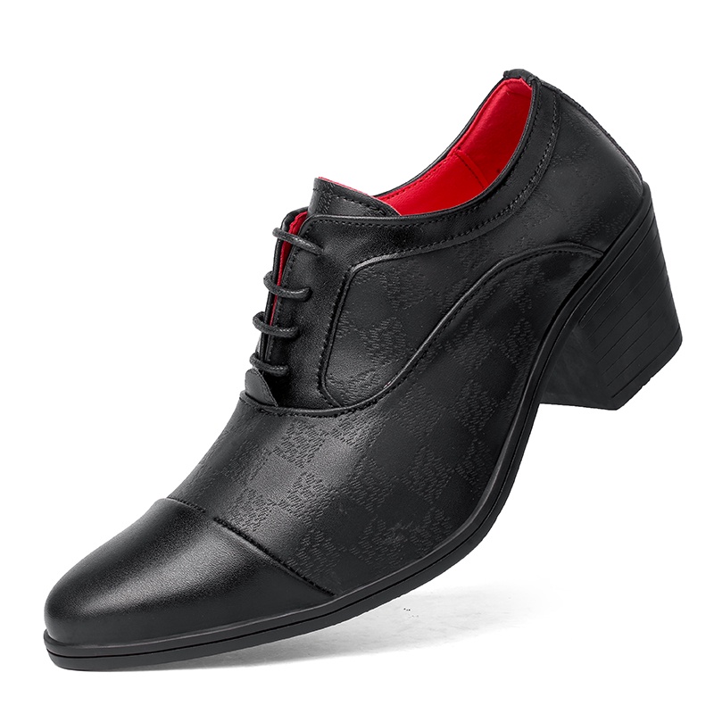 Oxford Shoes Business Dress Formal Lace-Up Leather Banquet Height ...
