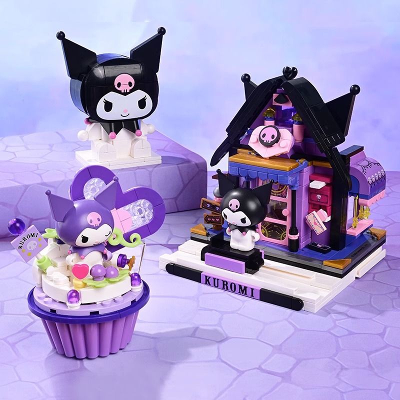 Kuromi Melodyhello Kittychinnamorollpom Pom Purinpochacco Building Block Doll Sanrio Street