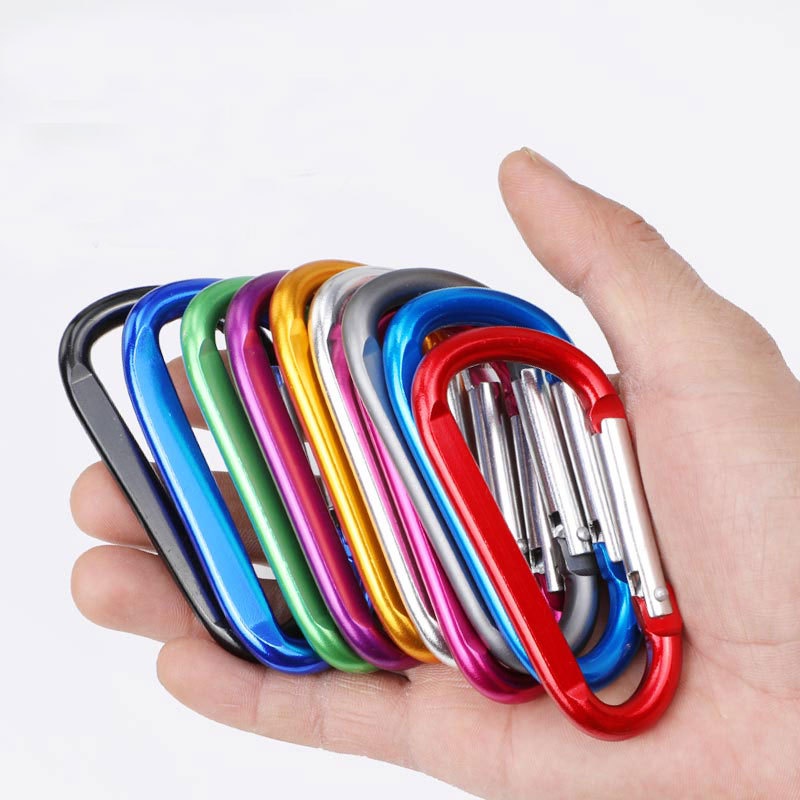 1pcs Aluminum Spring Snap Hook Carabiner Ring Carabiner Clip Camping ...