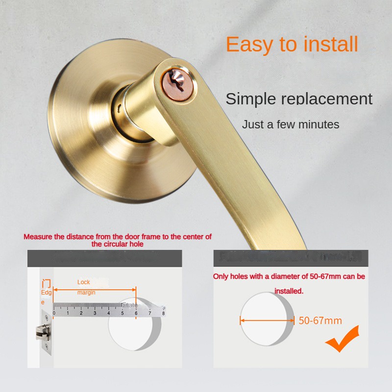 【SG STOCK】Heavy Duty Aluminum Privacy Lock -Bedroom/Bathroom Door Lock ...