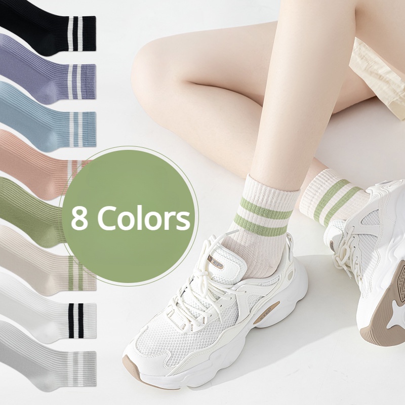 Bfuming Women's Mid-calf Socks Sports Socks Cotton Socks Anti-odor ...