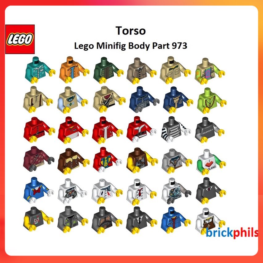 Lego Minifig Body Part 973 - Torso | Shopee Singapore