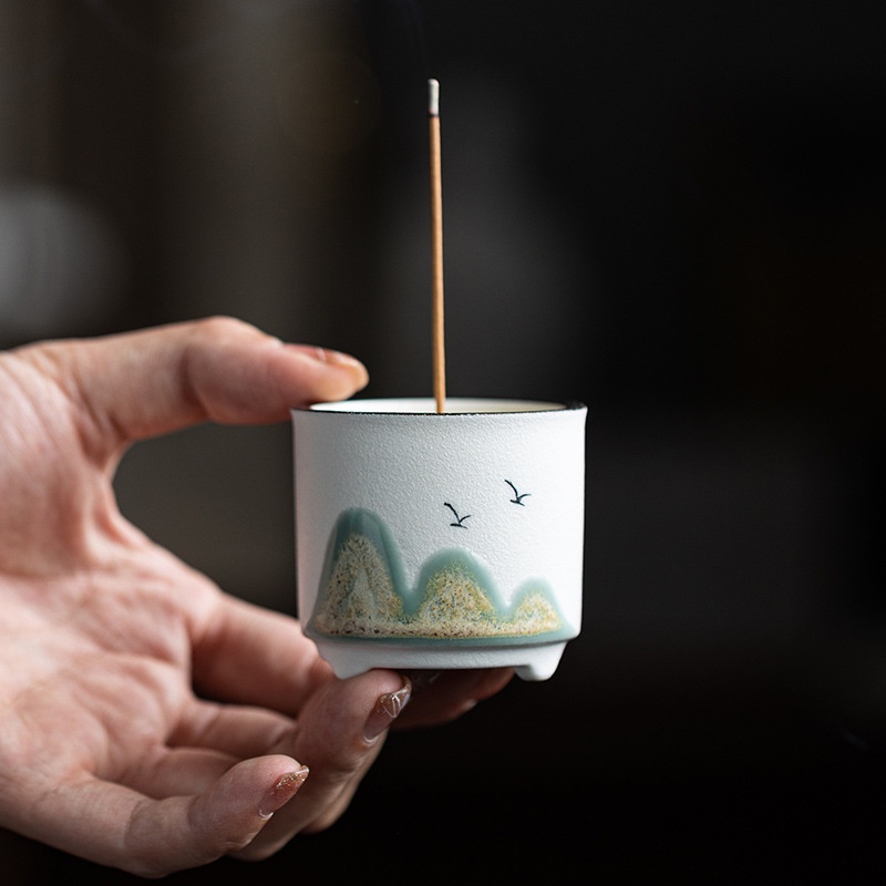 Ceramics Zen Mountain Small incense burner Incense Stick Incense holder ...