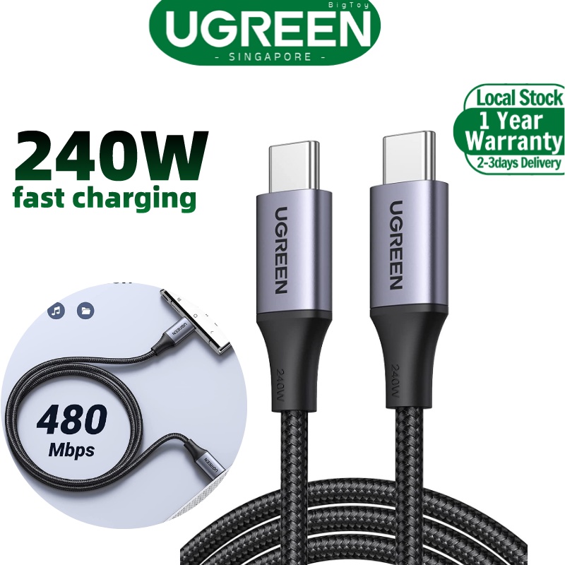 UGREEN 240W Type C USB C Fast Charging Cord PD3.1 48V5A Data Charging ...