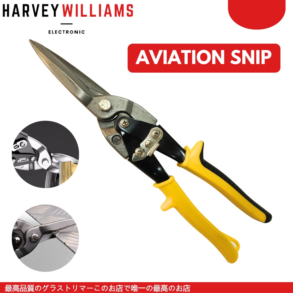 10" Aviation Tin Snip Straight Cut Metal Sheet Scissor Plier Cutter ...