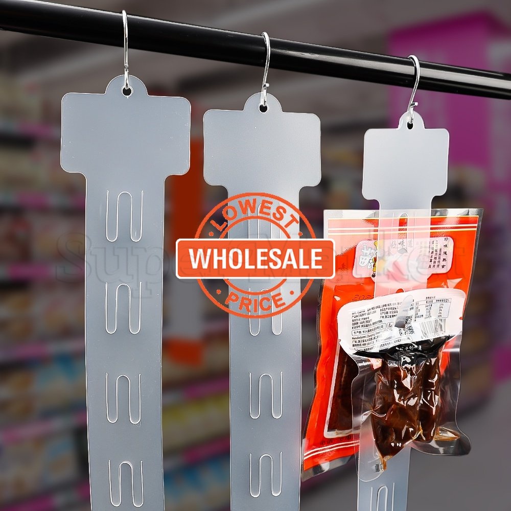 [ Wholesale Prices ] Snack Plastic Hanging Strips Food Display Hanger ...