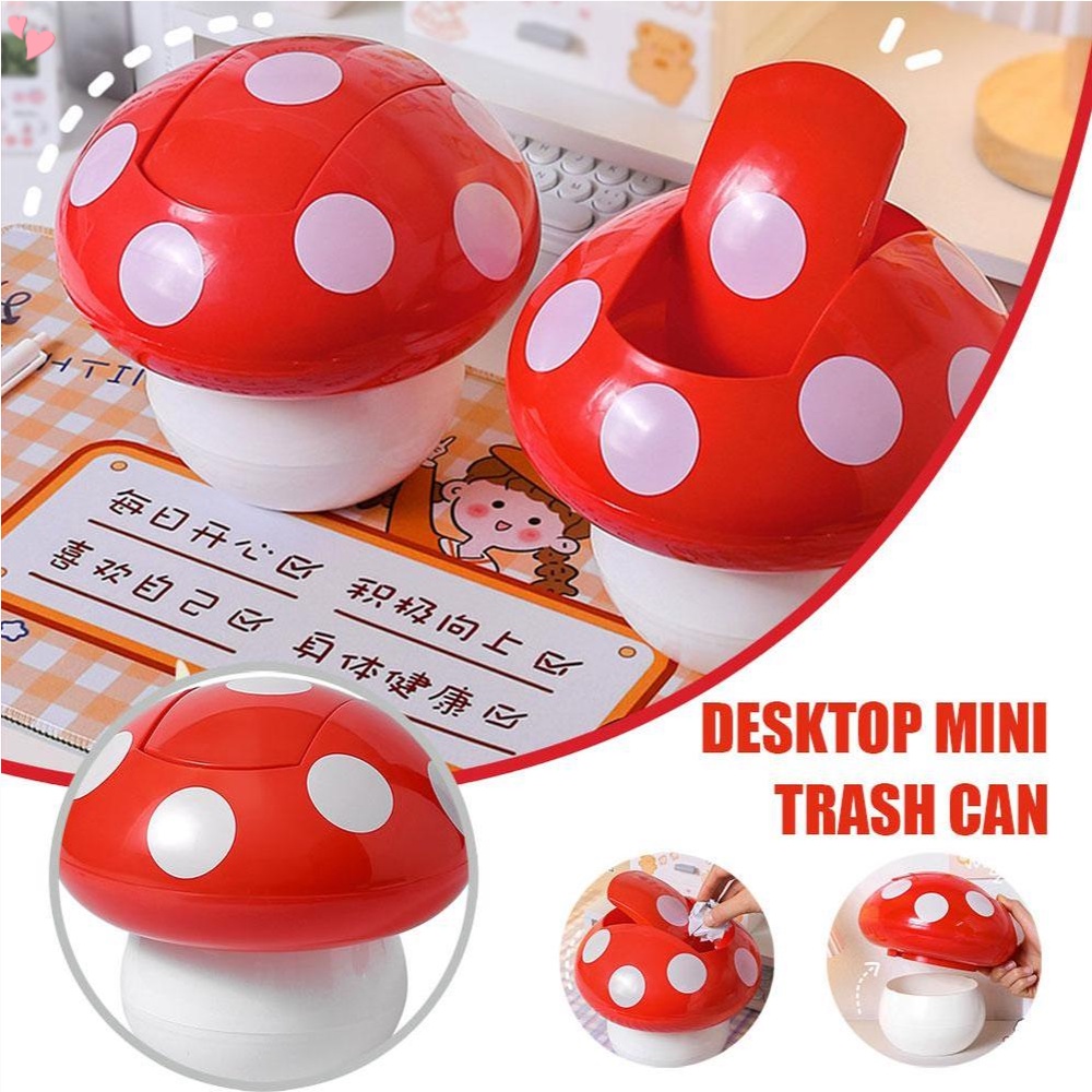 Mushroom Trash Can Plastic Wastebasket Garbage Container Bins Recycle ...