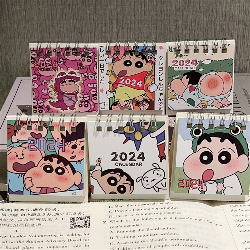 Crayon Shin-Chan High-Value 2024 Desk Calendar Cartoon Student Small ...