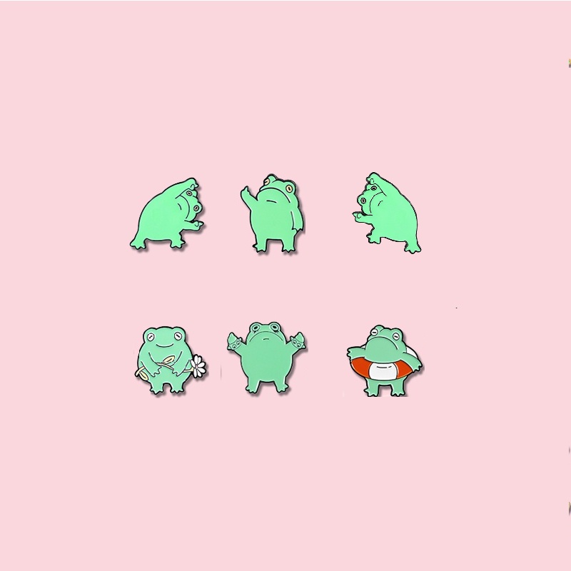 Cute Frog Pin Animal Middle Finger Frog Brooch Lapel Pins Badge ...