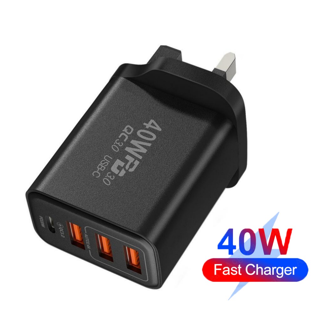 40W USB Type C Charger USB 4 Ports Mobile Phone Charger Adapter For ...