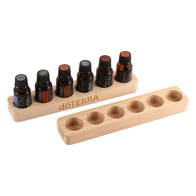 6 Compartments One Layer Essential Oil Display Stand 12 Double Bottle ...