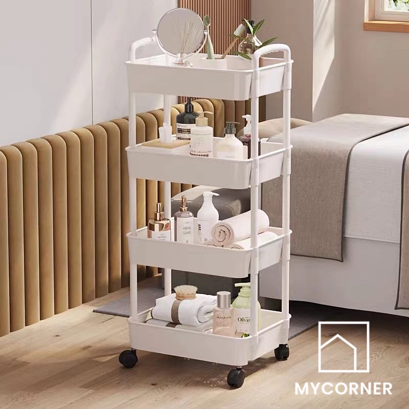 MyCorner SG Stock | Movable Storage Rack Bathroom Trolley Rack Kitchen ...