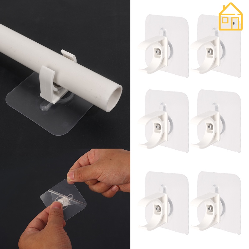 2Pcs Self Adhesive PVC Pipe Clamp Connector/U Buckle Water Tube Holder ...