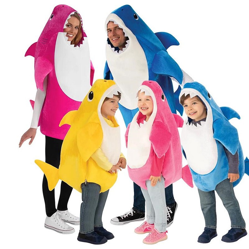 Adults and Children Halloween Kids Costumes Cute Shark Baby Clothes ...