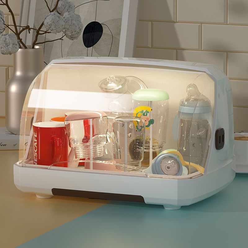 Milk bottle draining rack baby milk bottle storage box dustproof ...