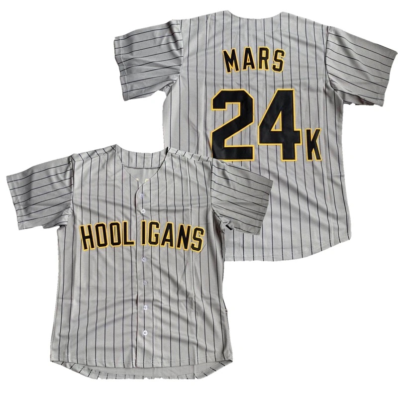 BRUNO MARS HOOLIGANS 24K BASEBALL JERSEY | Shopee Singapore