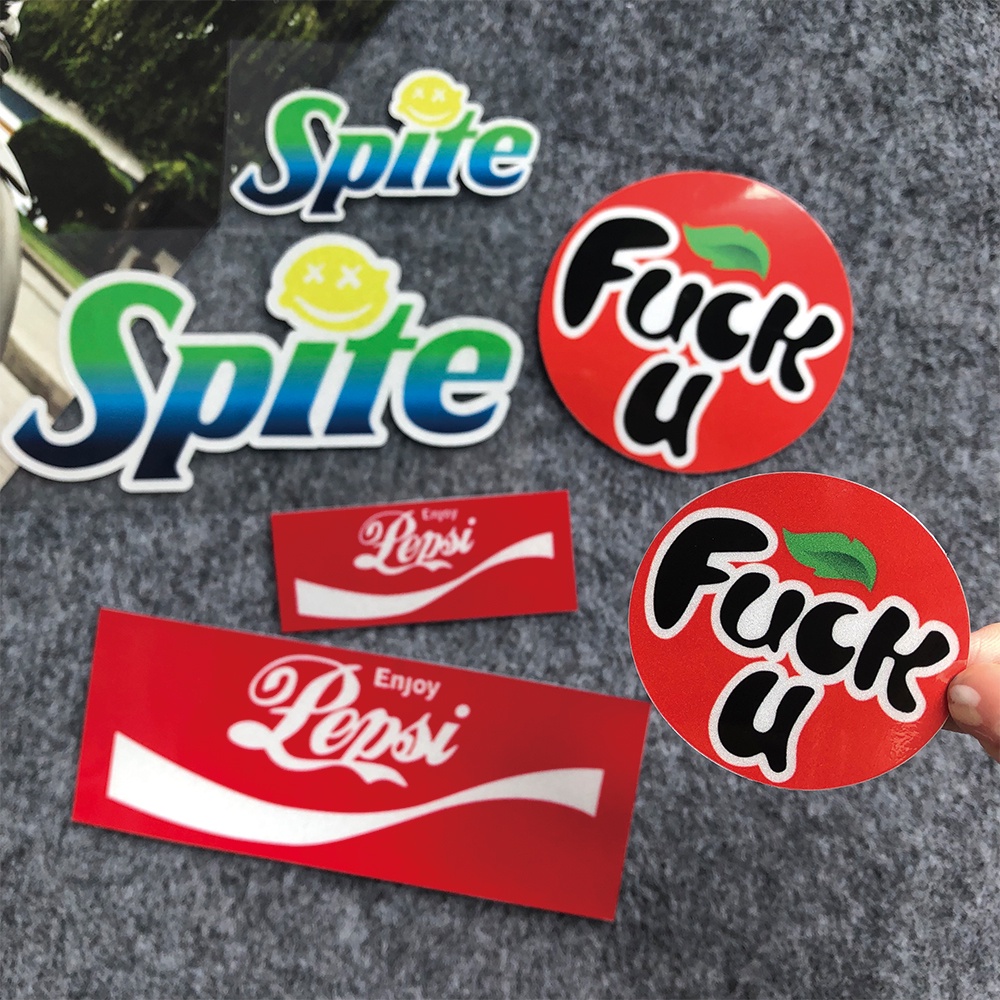 Reflective Car Stickers Pepsi Cola Fanta Sprite Fashion Style Logo ...