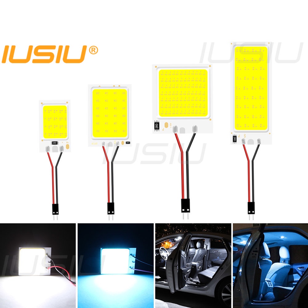 IUSIU 48SMD T10 LED BA9S Festoon W5W WY5W T4W C5W COB Car Interior Panel Light Auto Ceiling Dome ...