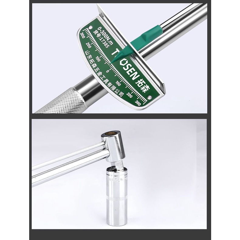 Torque Wrench Pointer Adjustable Torque Socket Wrench Lengthened 30kg ...