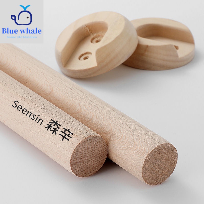 [in stock]Solid Wood round Beech Clothes Pole of Closet Wardrobe Rod ...