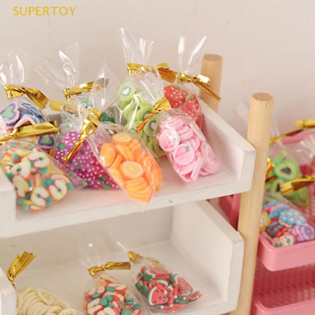 SUPERTOY 1 Bag Dollhouse Mini Fruit Candy Snack Set 1:12 Ob11 Doll ...