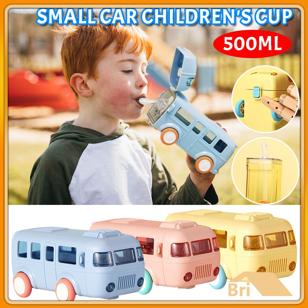 Children's Car Straw Water Cup Car Shape Straw Water Bottle For Kids ...