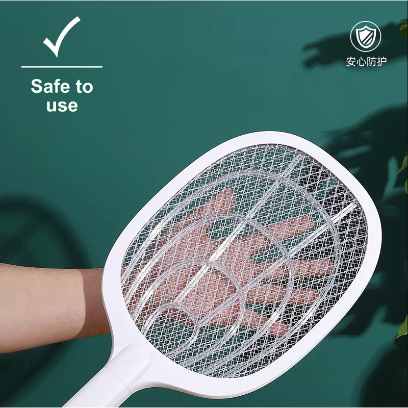 mosquito racket handheld electric fly swatter USB charging mosquito bug ...