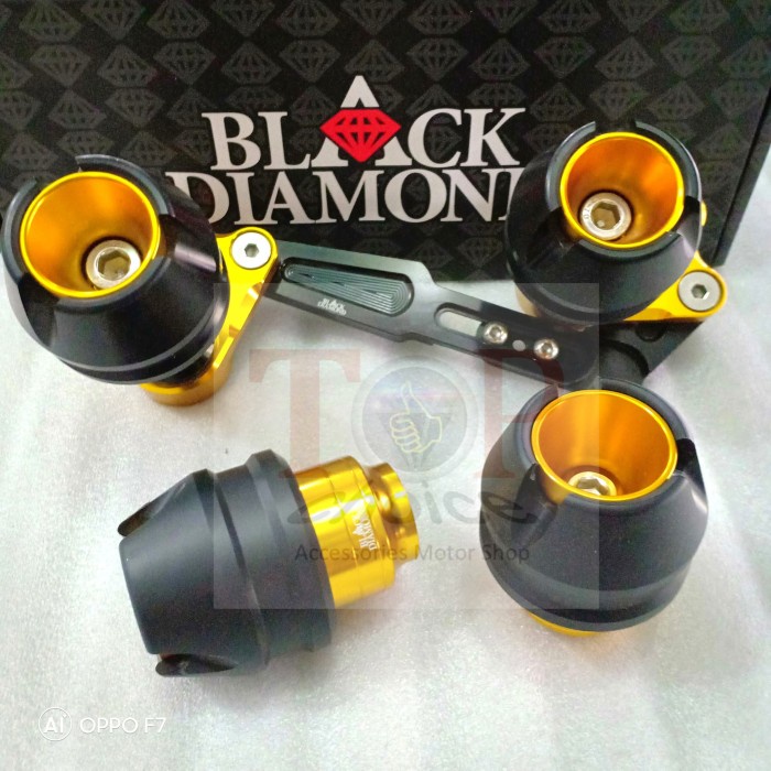 PUTIH Frame slider Exhaust Jalu Axle NMAX X-Max Aerox PCX Black Diamond ...