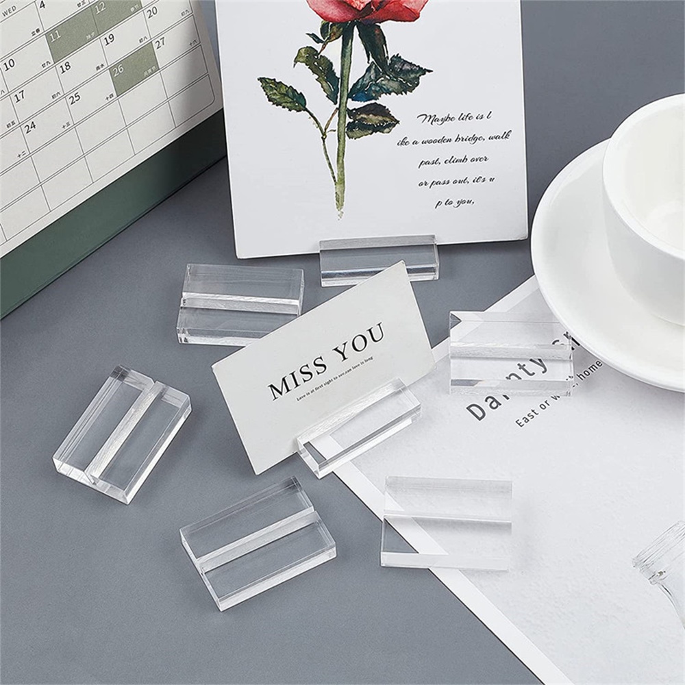 Acrylic Stands Clear Place Card Holders with Card Slot Table Numbers Display Stands Wedding Sign ...