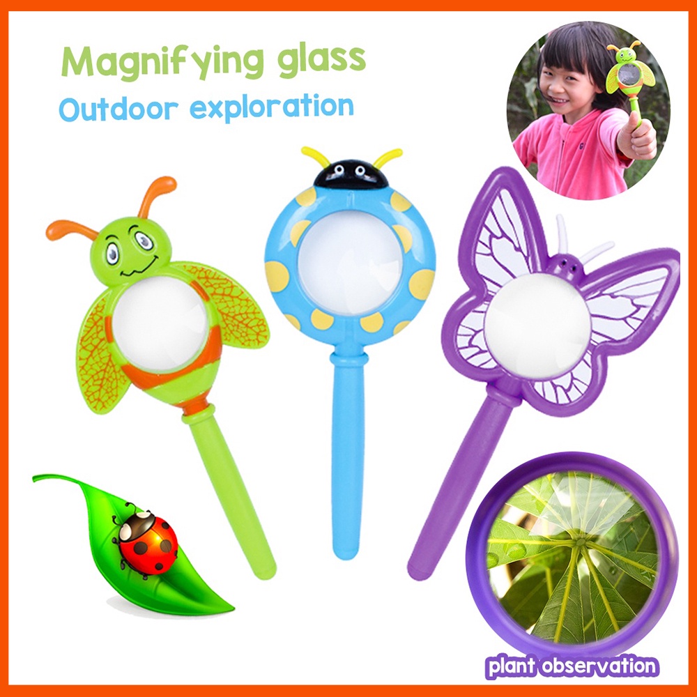 Portable Children Cartoon Magnifying Glass Reading Insect Plant ...