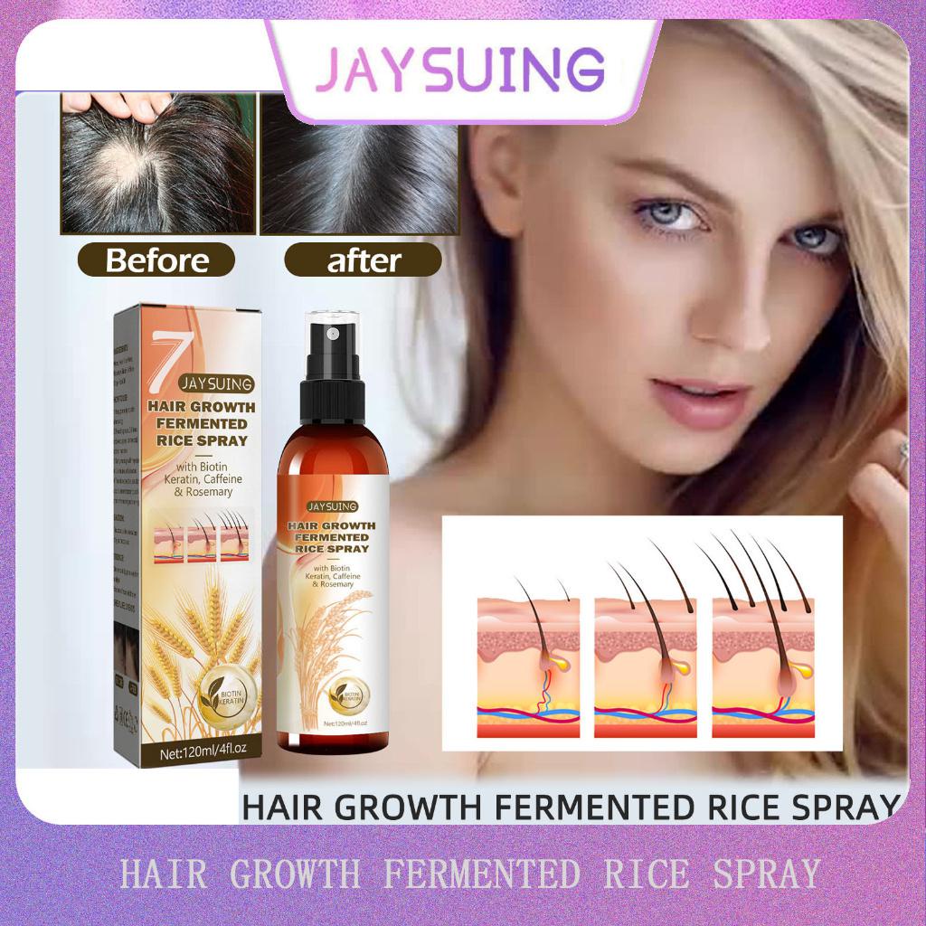 Jaysuing 120ml Hair Growth Fermented Rice Spray Serum For Thinning Hair