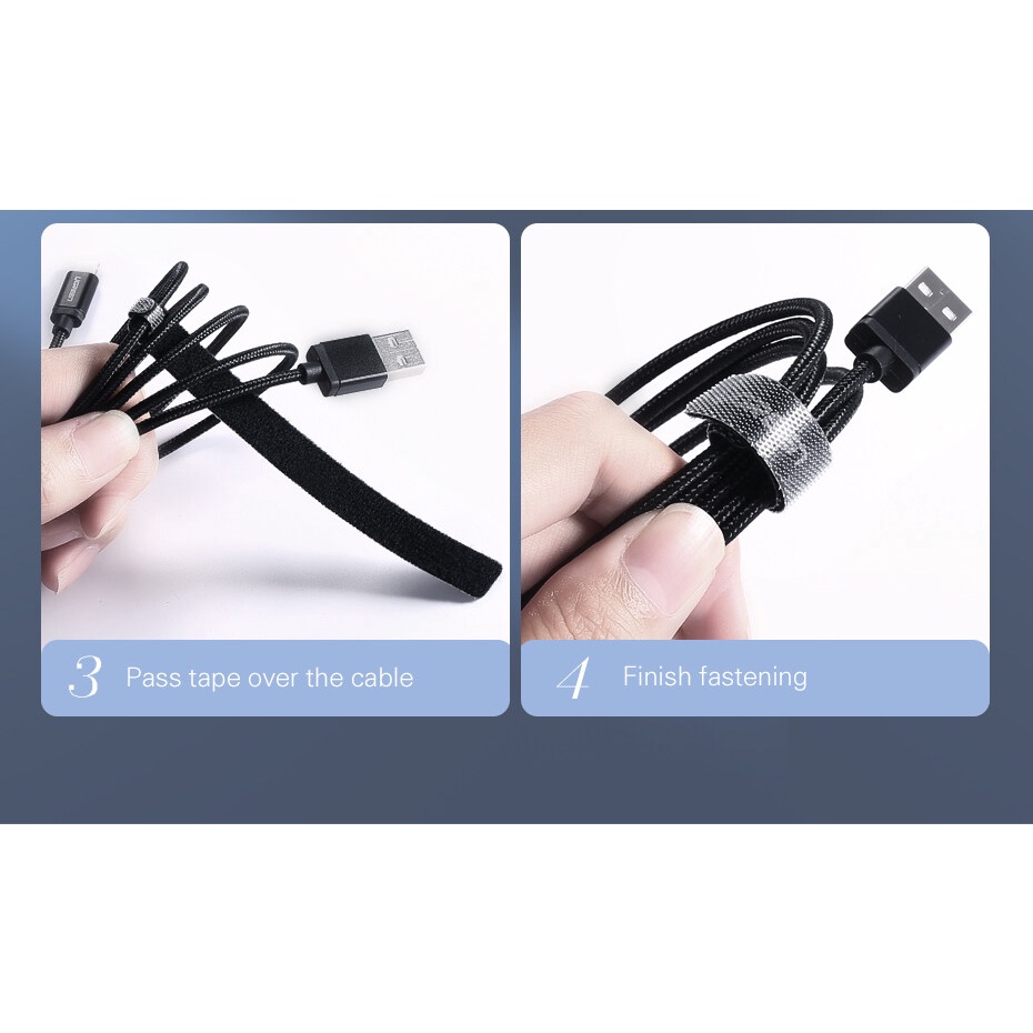 UGREEN Cable Organizer 1pc Cable Tie Wire Winder Nylon Tape 14cm For ...