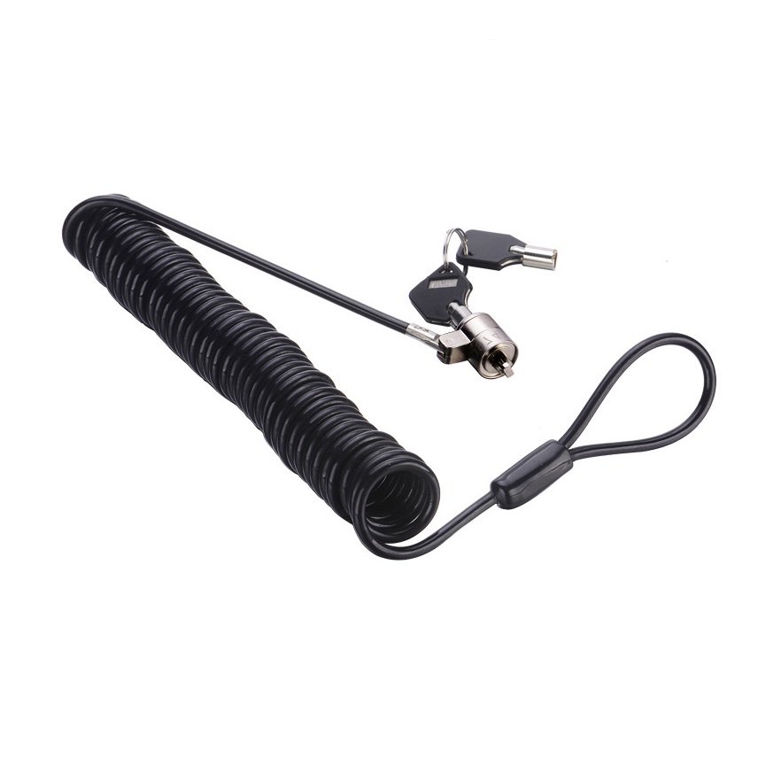 Universal Laptop Lock Cable Retractable Spring Rope Steel Security ...