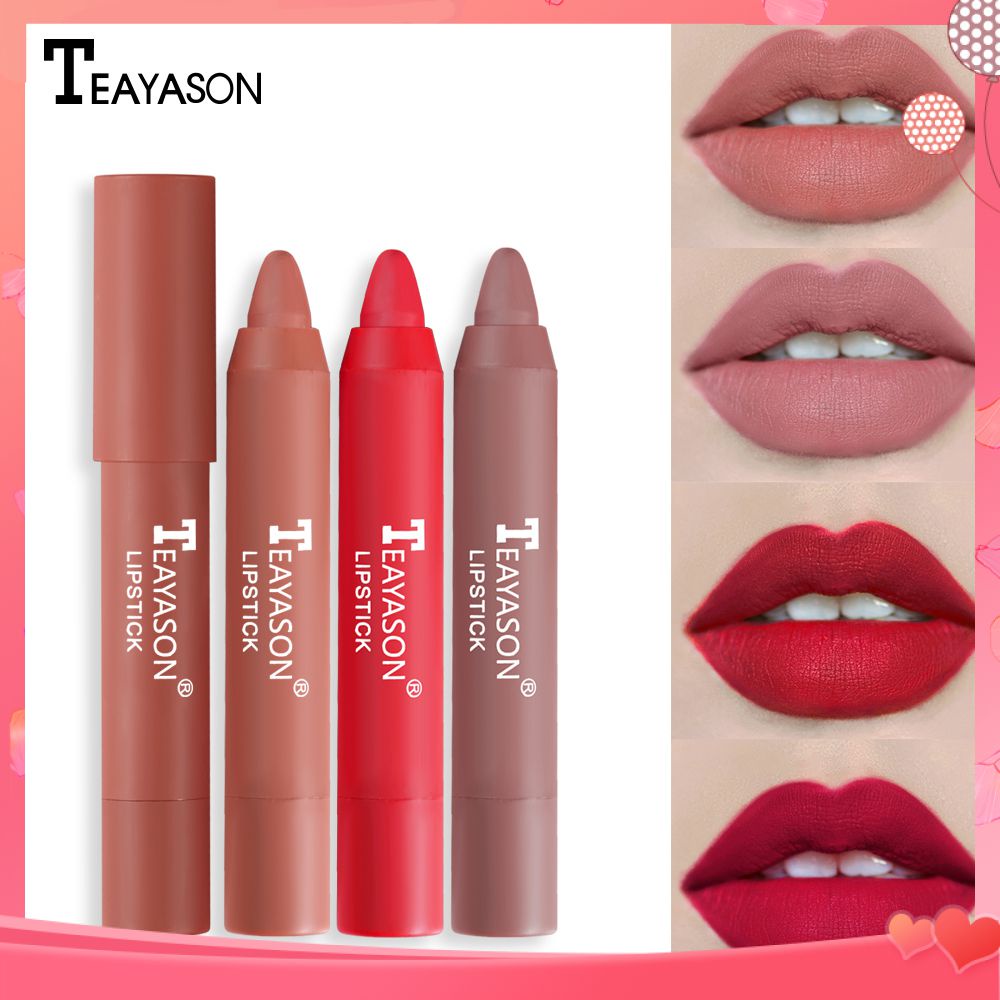 TEAYASON Velvet Matte Lipsticks Pen 12 Colors Delicate Smooth ...