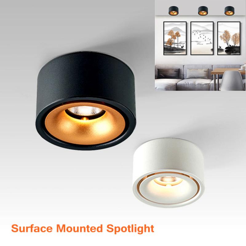 Round Surface Mounted LED Downlights Mounted Ceiling Lamps Spot Light ...