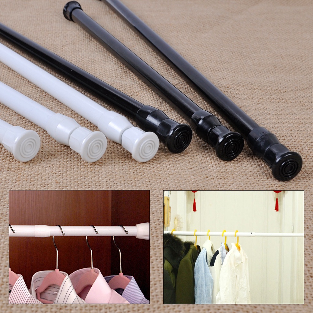 1PC Adjustable Curtain Rod, High Carbon Steel Telescopic Rod, Metal ...