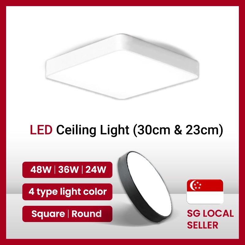 SG STOCK LED Ceiling Light 230/300MM 24W/36W/48W Tri-Tone Balcony ...