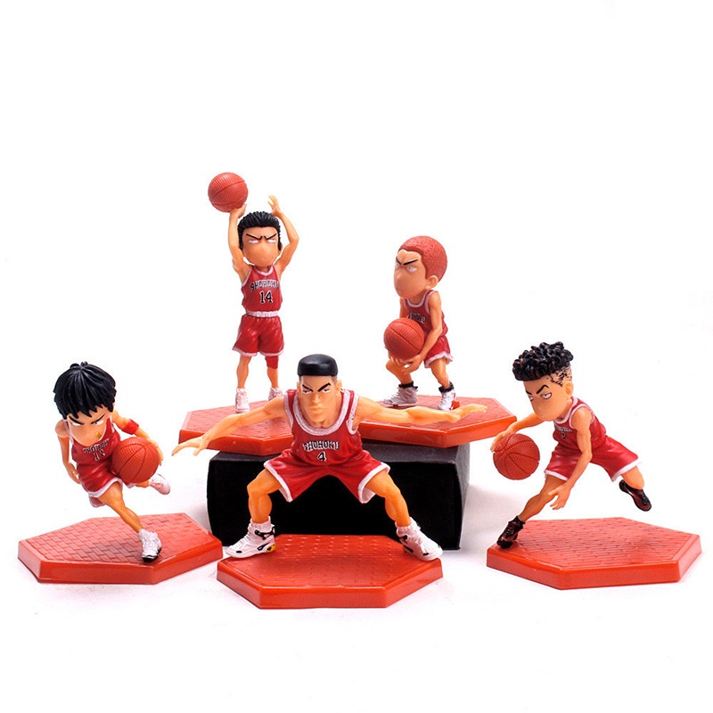 5pcs/set Anime Slam Dunk Figures Toys Shohoku Sakuragi Hanamichi Akagi ...