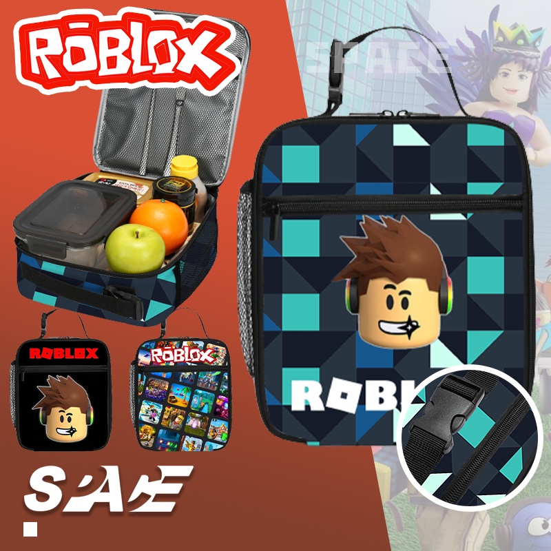Roblox Lunch Bag For Kids Anime School Student Insulation Bag Lunch Box ...