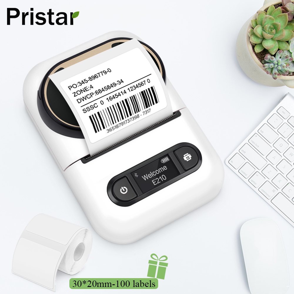 Portable Mini Printer E210 Thermal Adhesive Label Printer without Ink ...