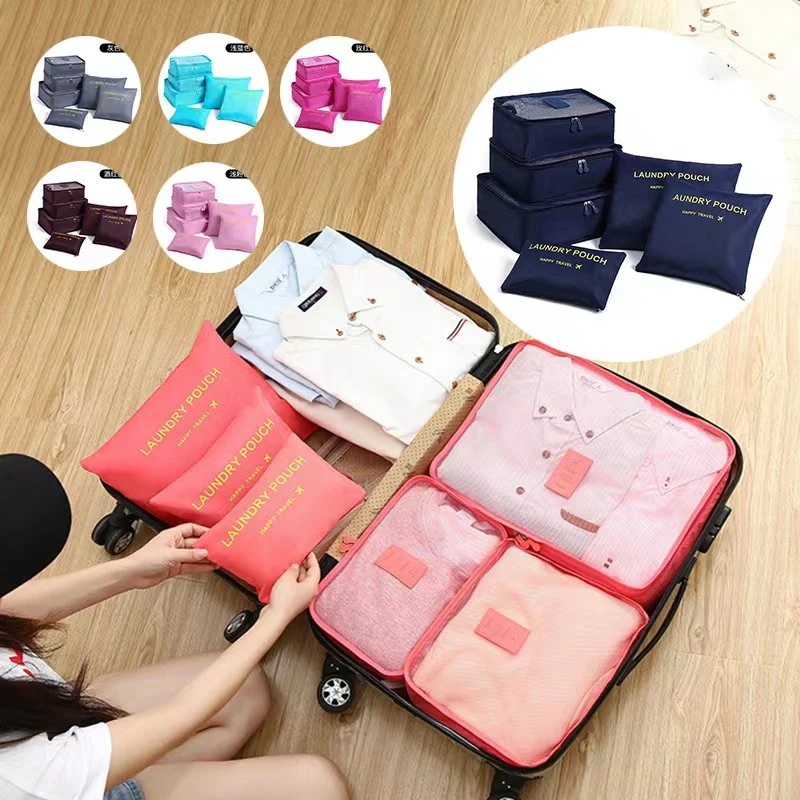 6-in-1 Waterproof Travel Organizer Bag Suitcase Organizer Clothing ...