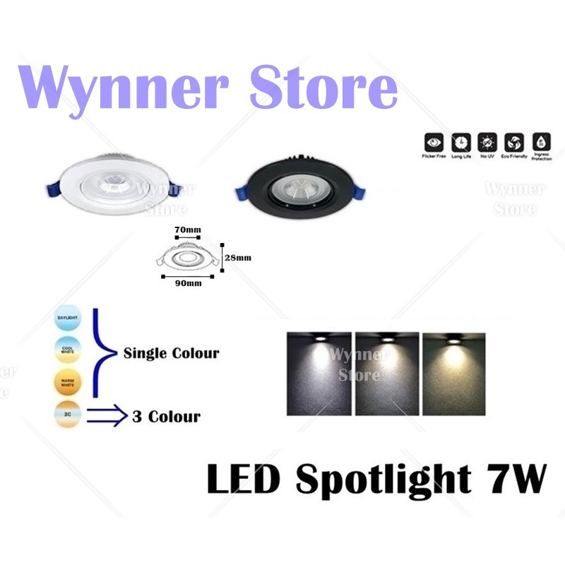 Designer [7w] LED Spotlight LED COB Round Eyeball Light Adjustable ...