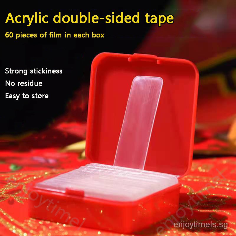 60Pcs/Box Double Sided Tape Non-marking Strong Adhesives Glue Cuttable ...